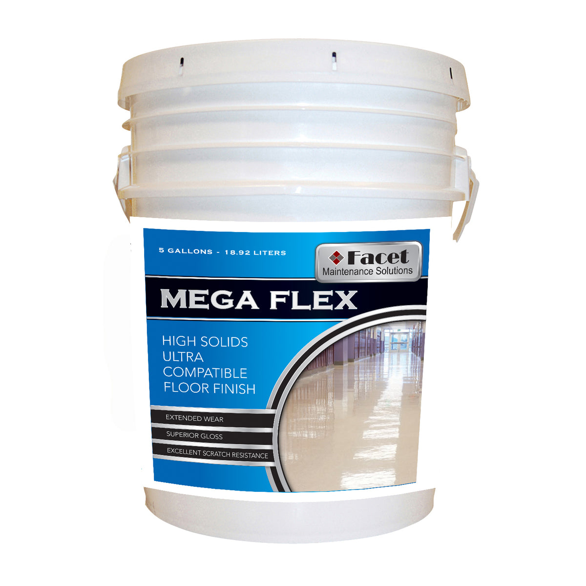 Facet Mega Flex High Solids Ultra Compatible Floor Finish,25% Solids ...